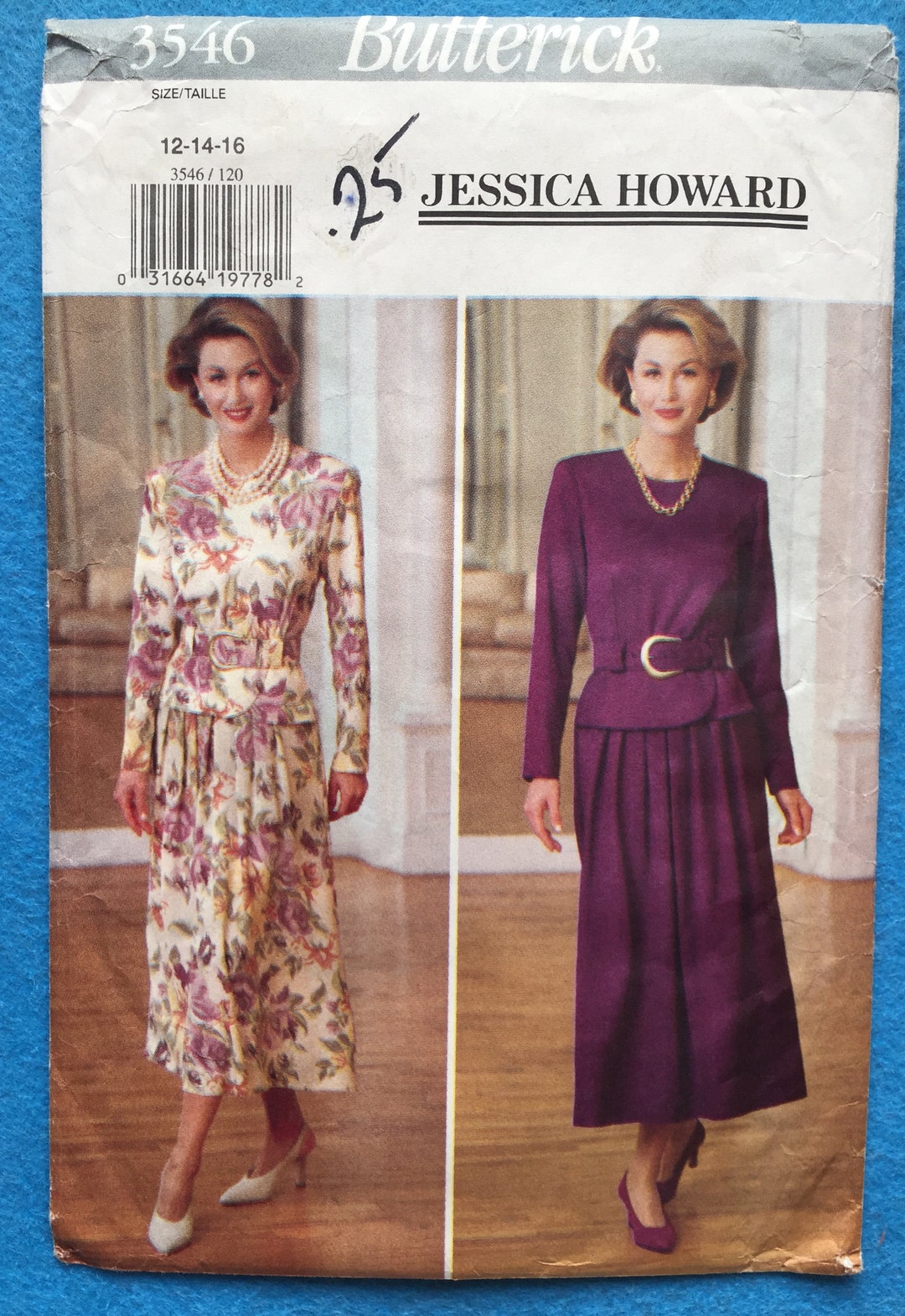 Vintage Formal Dress, Butterick 3546 Sewing Pattern, Jessica Howard ...