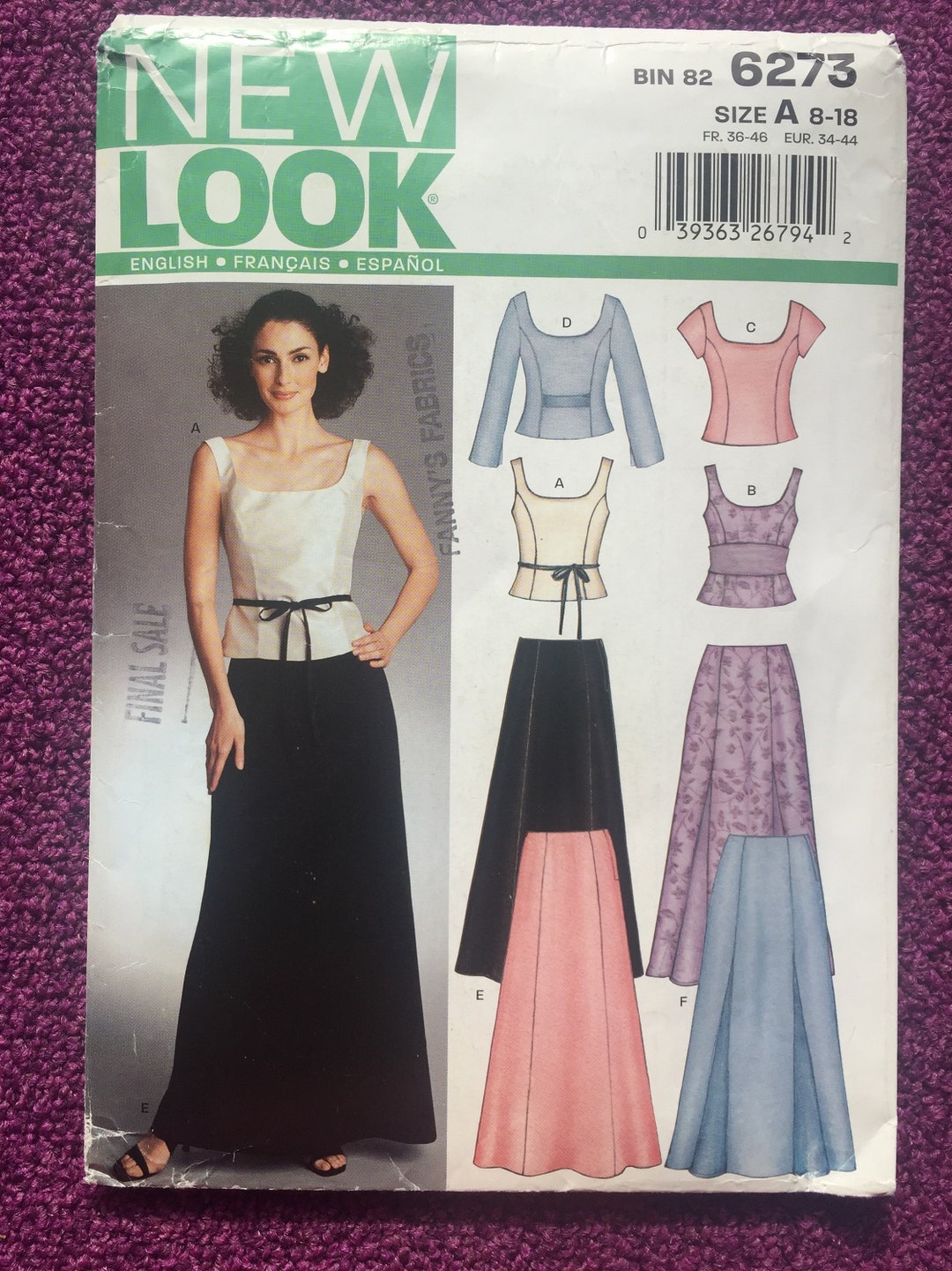 Gown Sewing Pattern, New Look 6273, Misses Blouse, Wrap Shirt, Long ...