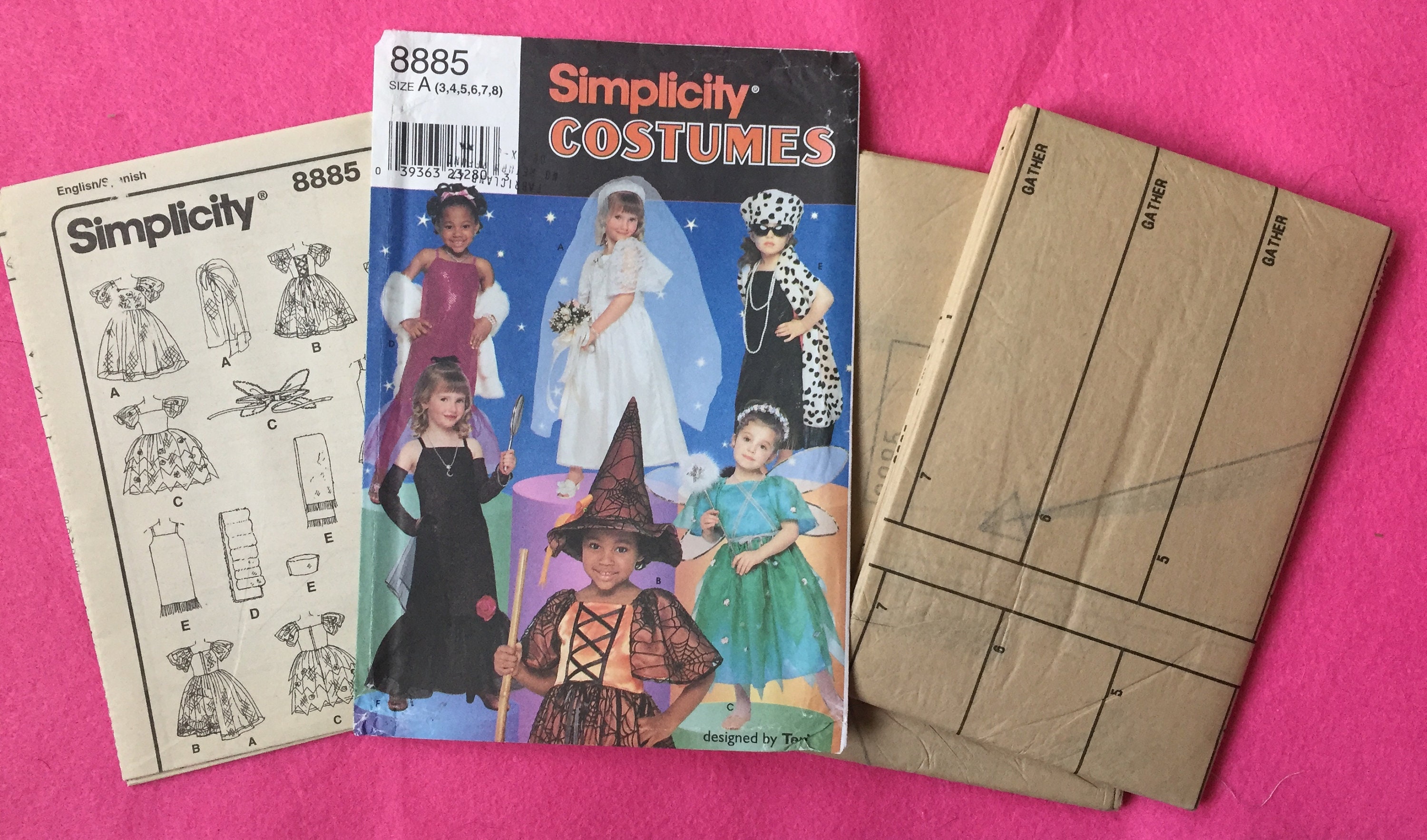 Childrens Costumes Sewing Pattern Simplicity Costume 8885 - Etsy