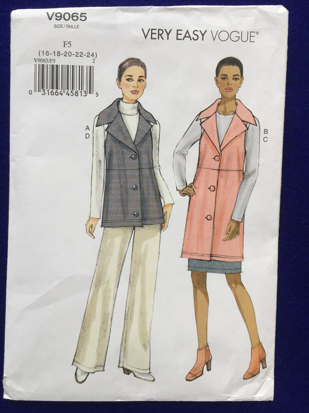 Misses' Vest Skirt & Pants Sewing Pattern Very Easy - Etsy Canada