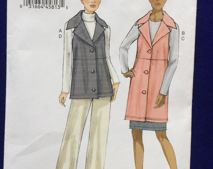 Misses' Vest, Skirt & Pants Sewing Pattern, Very Easy Vogue 9065, Sizes ...
