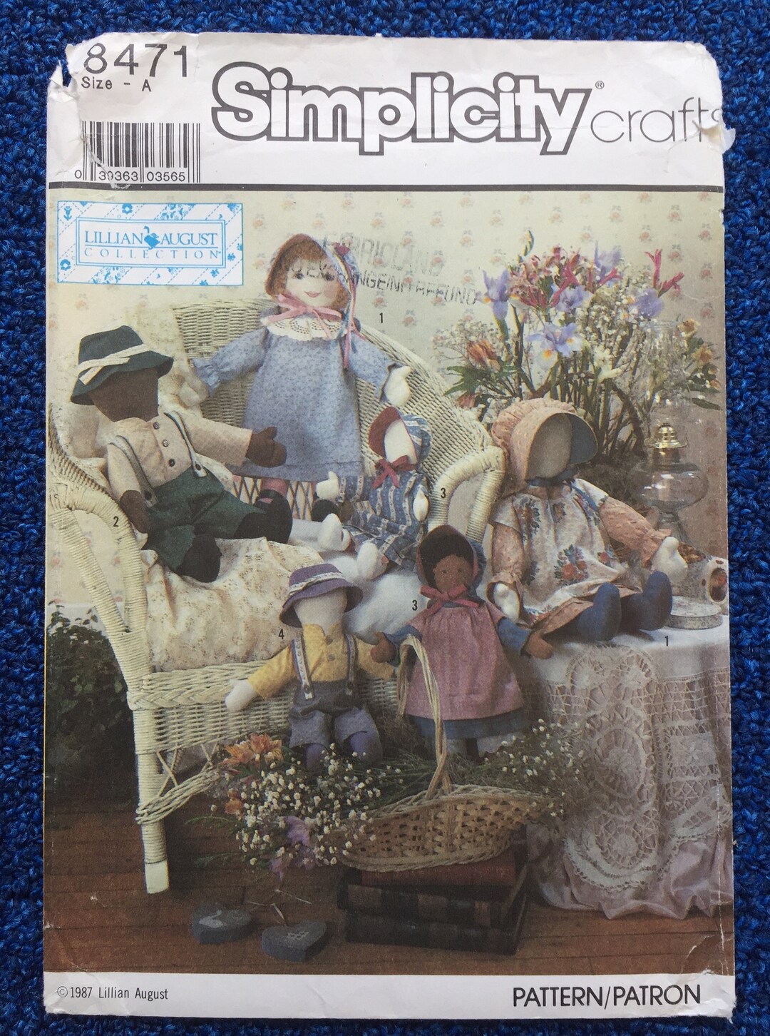 Vintage Soft Doll Sewing Pattern, Simplicity 8471, Dolls 44/45 115cm, Country Dolls, Dresses ...