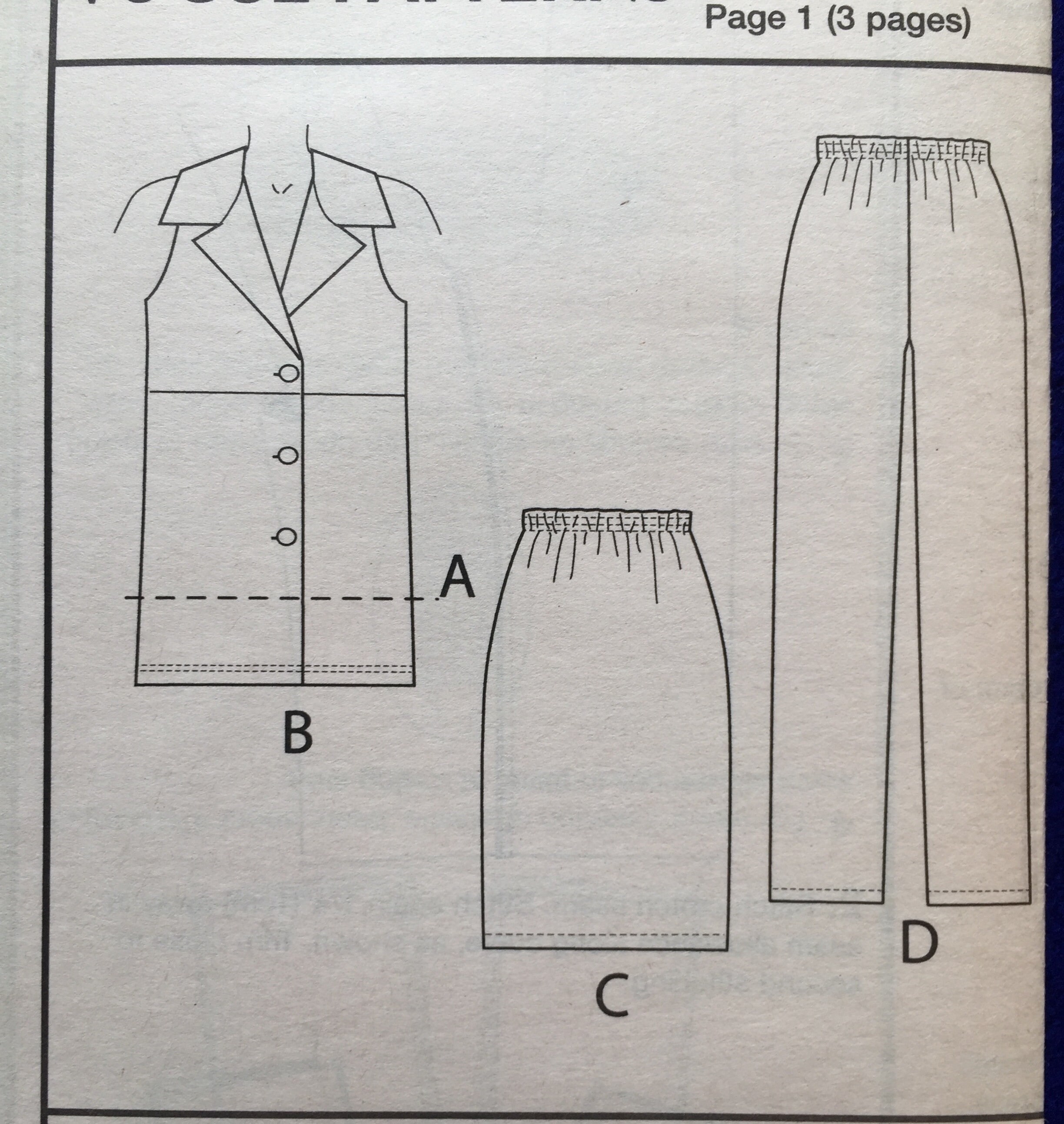 Misses' Vest Skirt & Pants Sewing Pattern Very Easy - Etsy