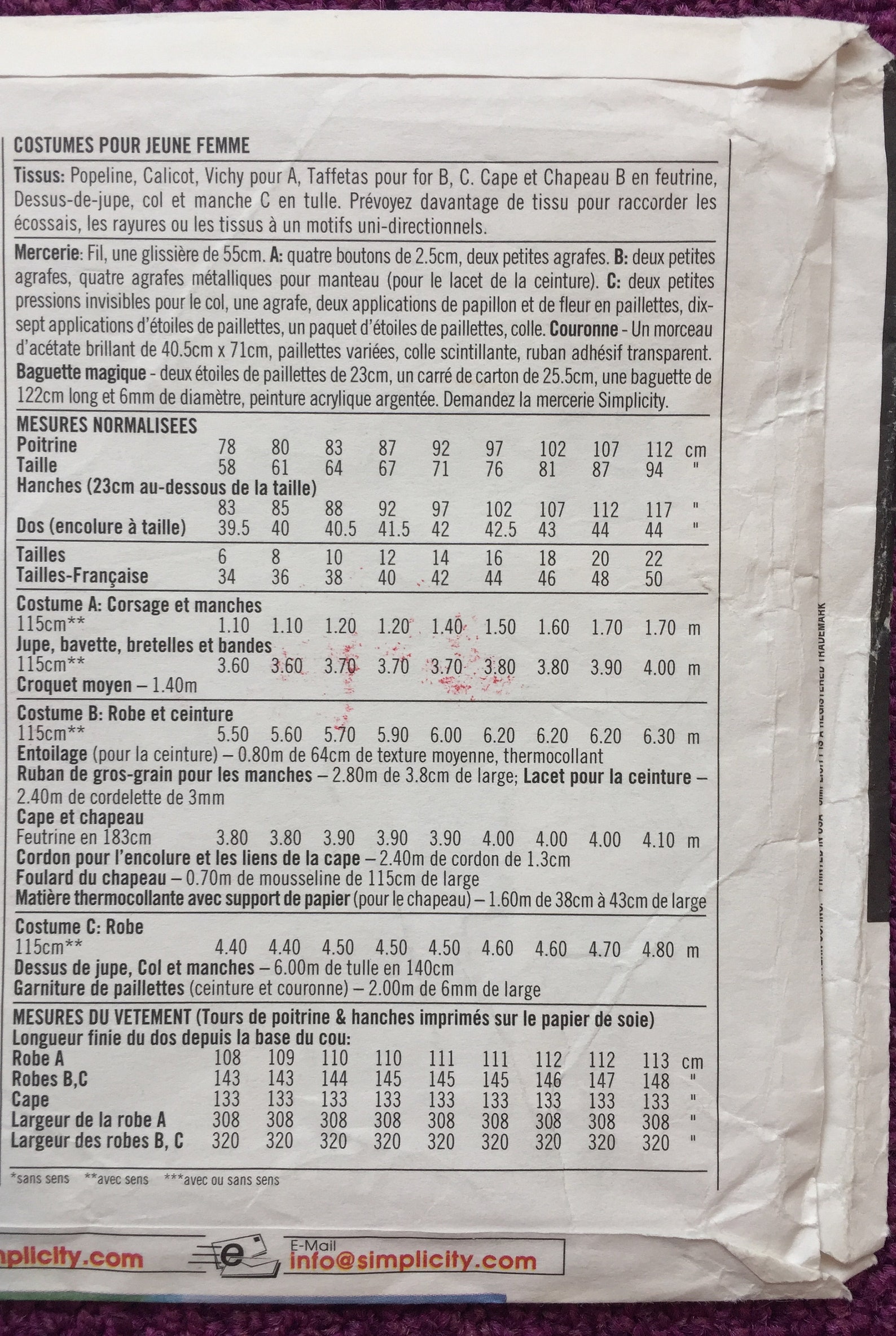 Wizard of Oz Sewing Pattern, Simplicity 7808, Dorothy Dress, Wicked ...