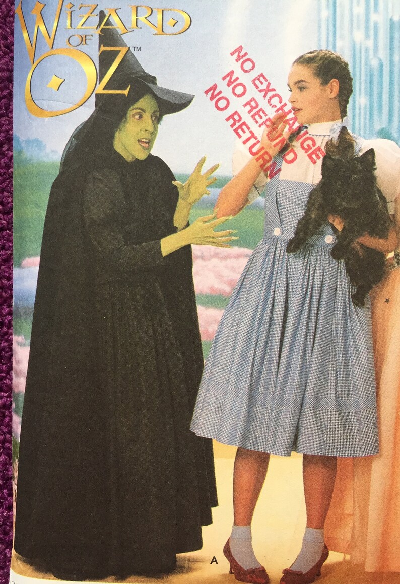 Wizard of Oz Sewing Pattern, Simplicity 7808, Dorothy Dress, Wicked ...