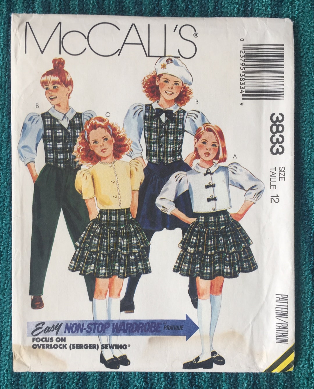 School Uniform Sewing Pattern, Mccall's 3833 Vintage Sewing Pattern ...