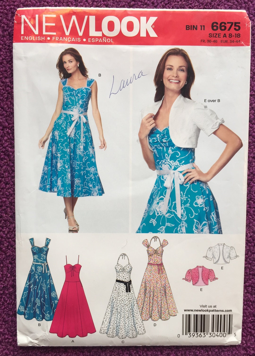 New Look 6675 Sewing Pattern Plus Size Sundress 2007 Bolero - Etsy