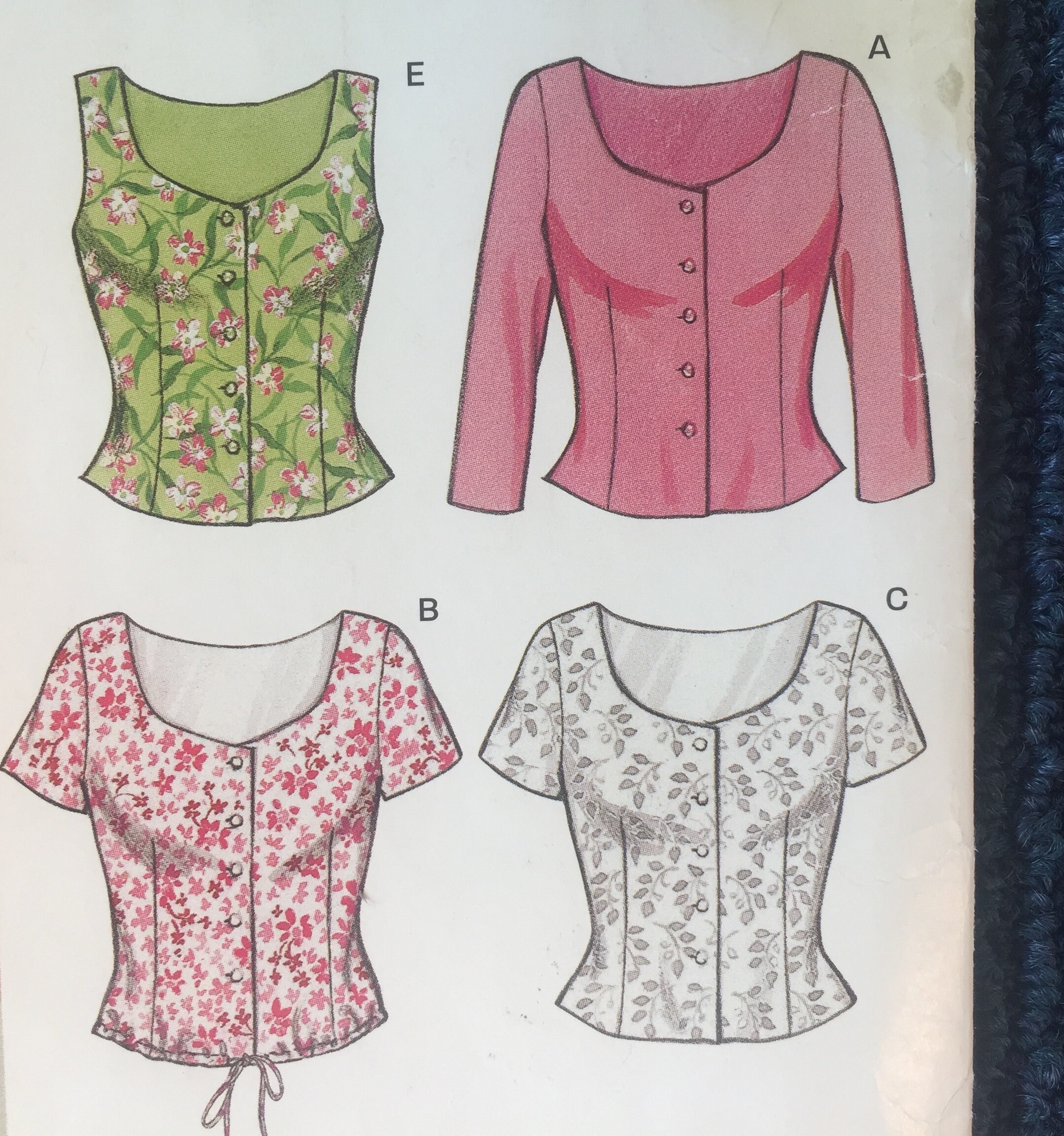 Summer Top Sewing Pattern, New Look 6945, Misses Shirt in 6 Styles ...