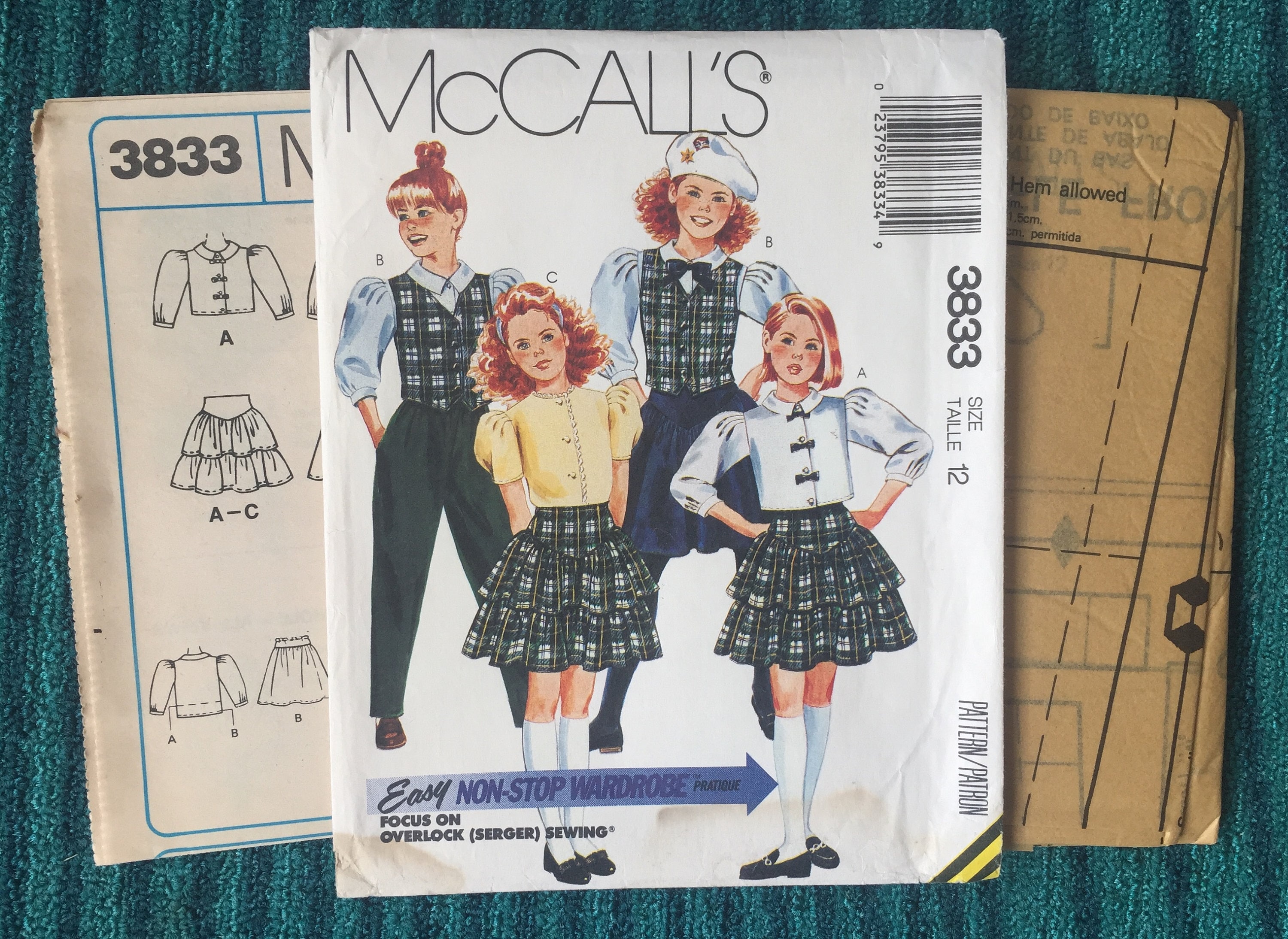 School Uniform Sewing Pattern, Mccall's 3833 Vintage Sewing Pattern ...