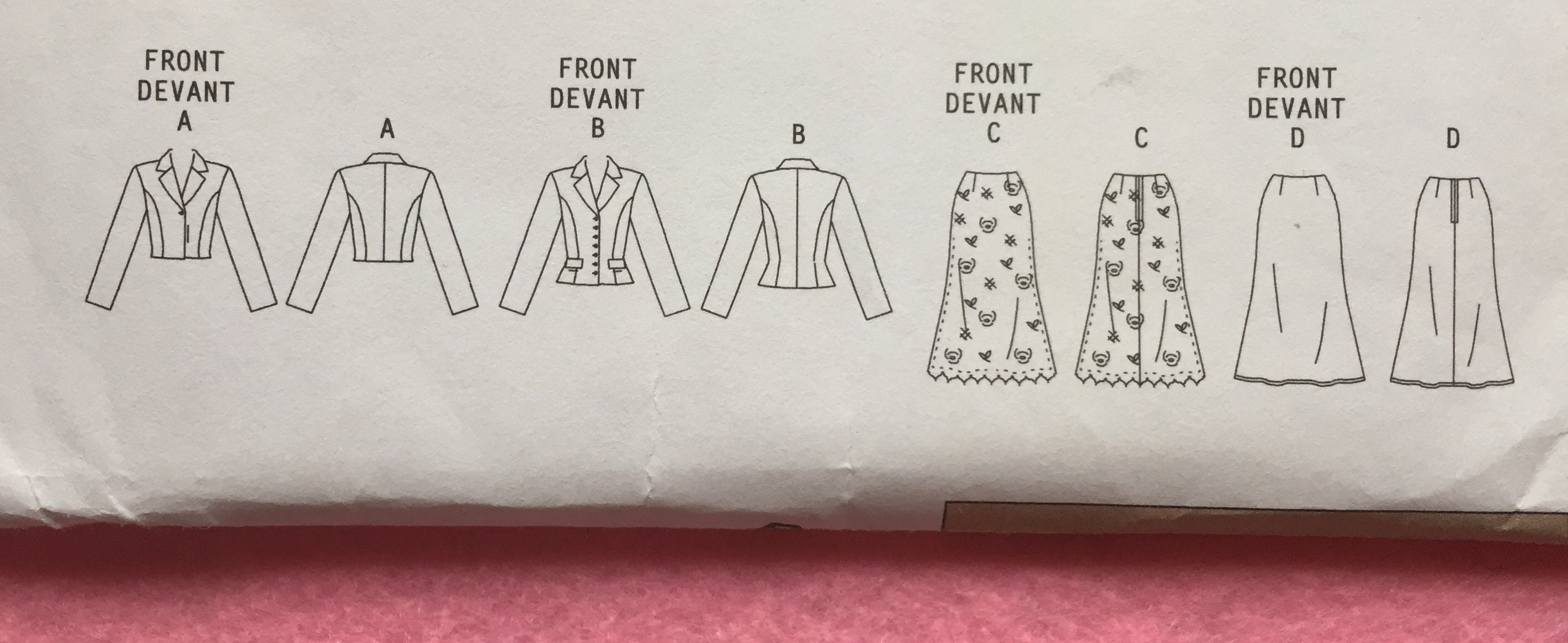 Jacket & A Line Skirt Sewing Pattern, Unlined Jacket, Women's Suit ...