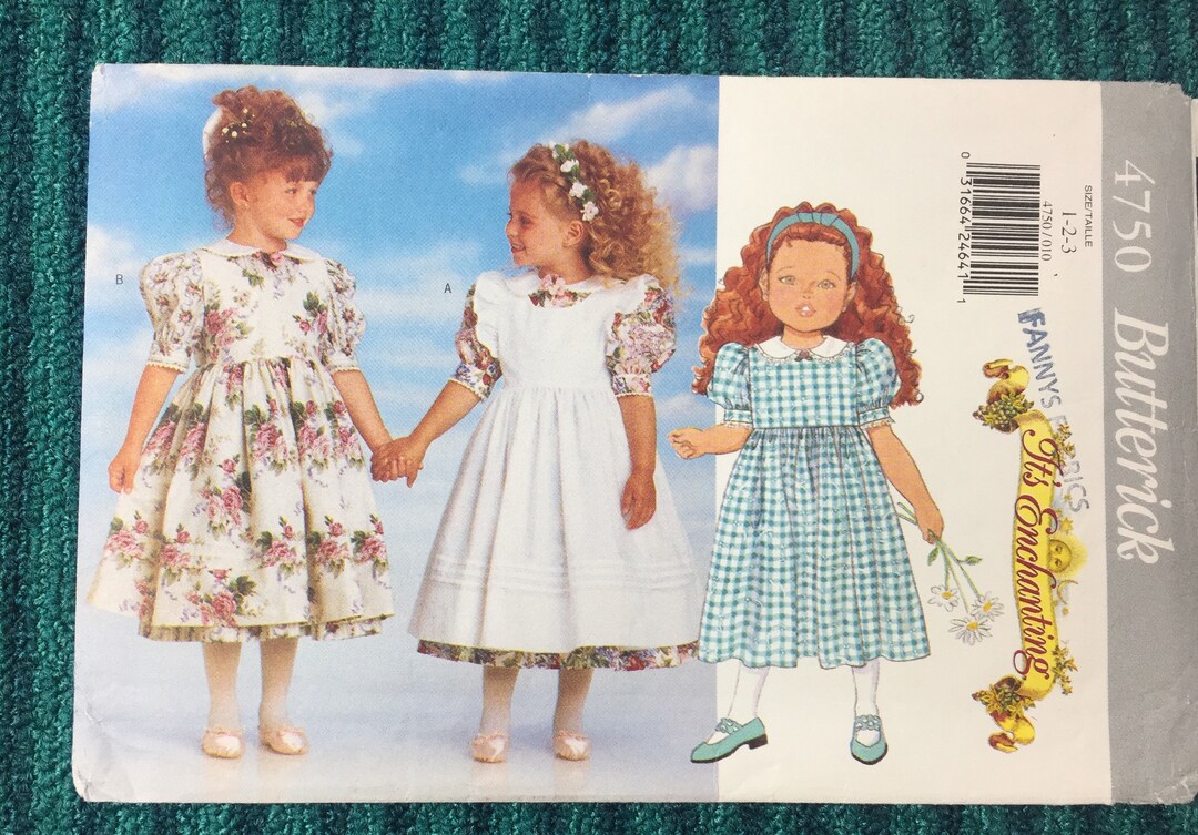 Toddlers & Kids Dress Sewing Pattern, Butterick 4750, Ruffled Dress ...