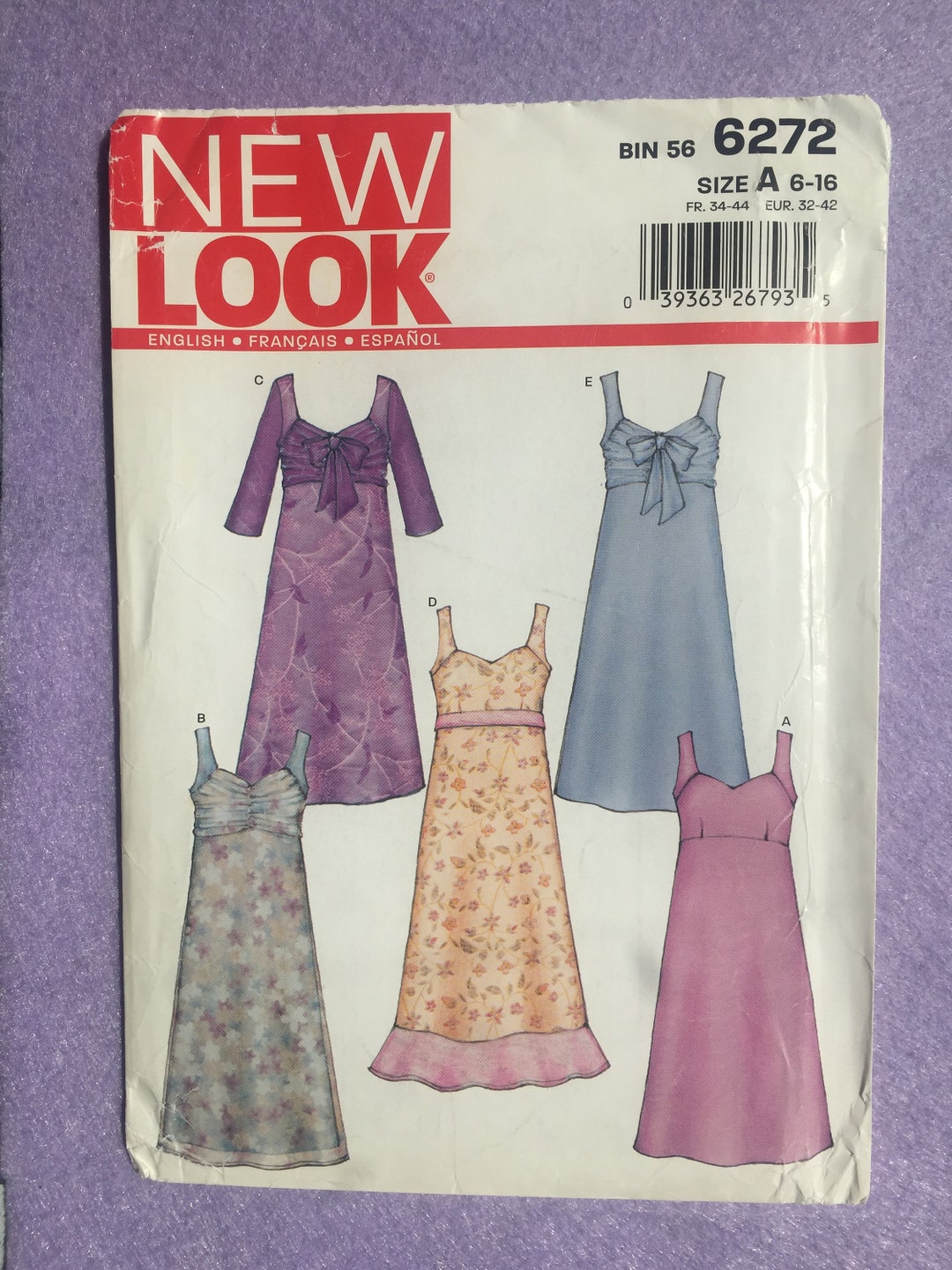 Dress Sewing Pattern, New Look 6272, Sizes 6-8-10-12-14-16, Ladies ...