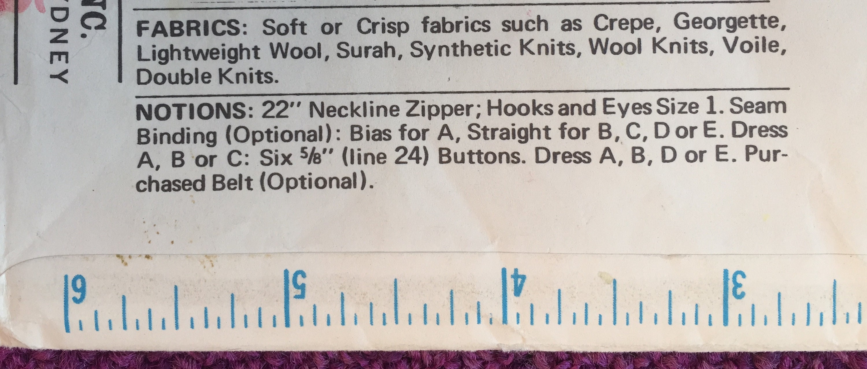 Vintage 1960's Dress Sewing Pattern, Butterick 5672, One-piece Dress ...