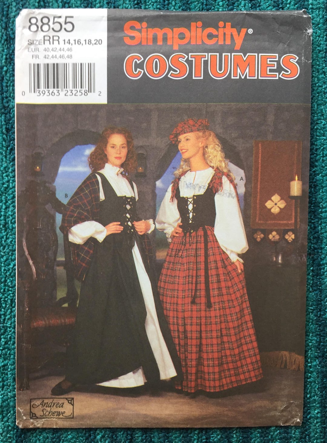 Highlander Costume Sewing Pattern, Simplicity 8855, Scotland Outfit Tam ...