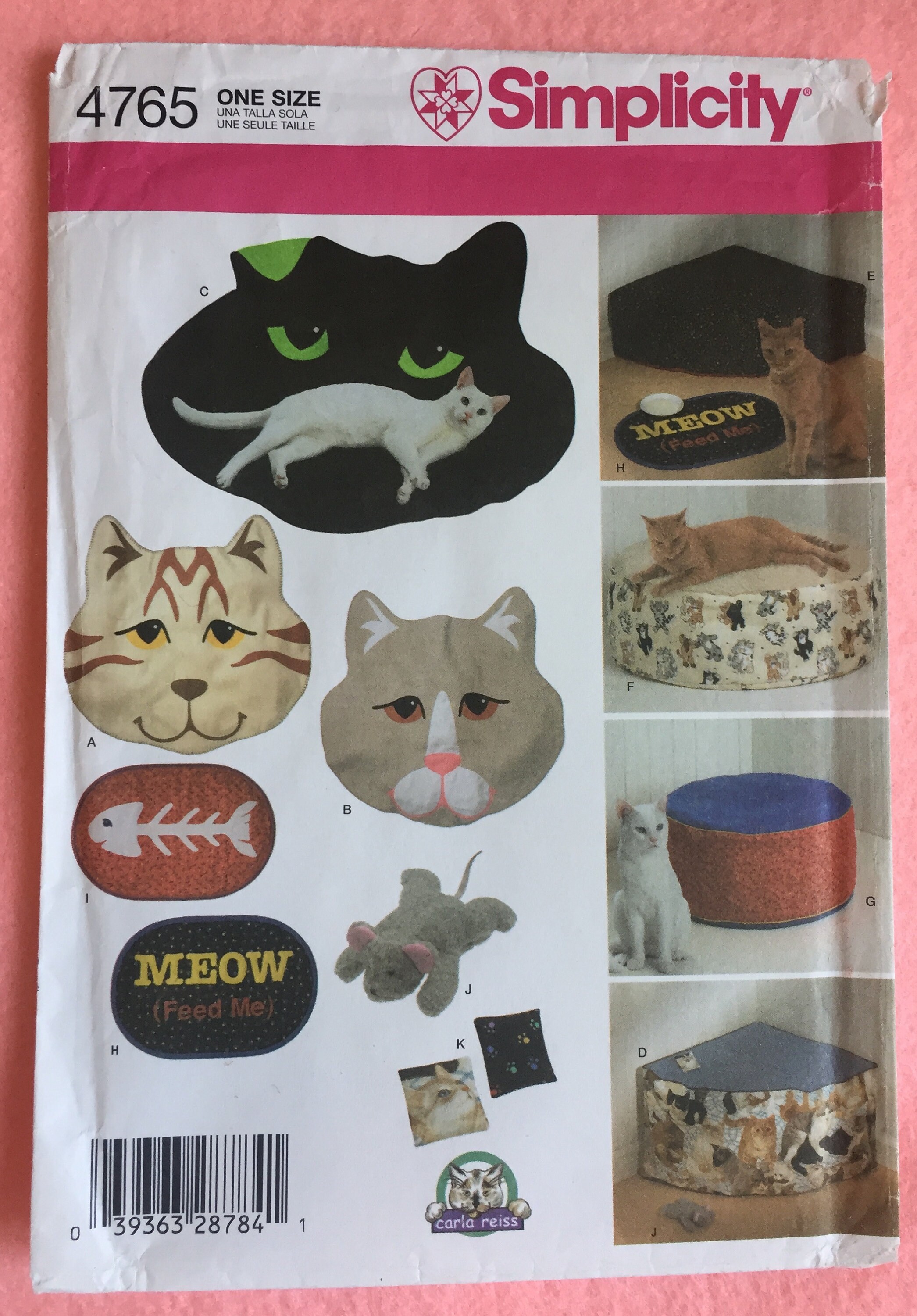 Pet Bed Sewing Pattern Simplicity 4765 Cat Beds Blankets - Etsy