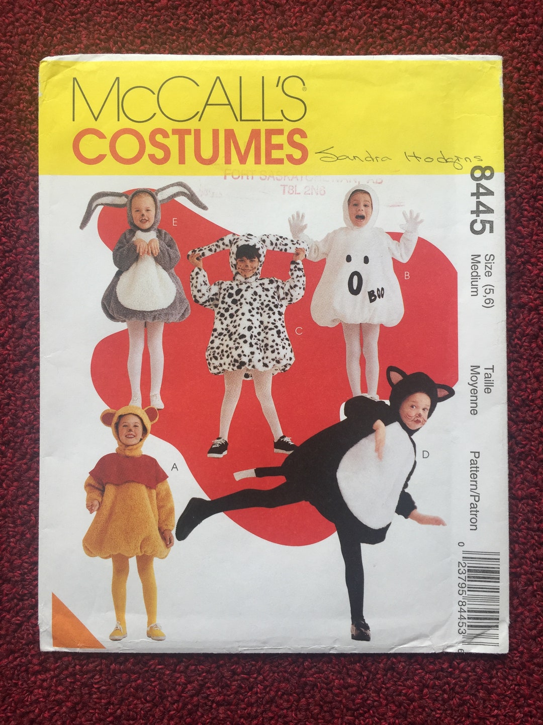 Children's Costumes Sewing Pattern, Mccall's 8445, Kids Halloween ...