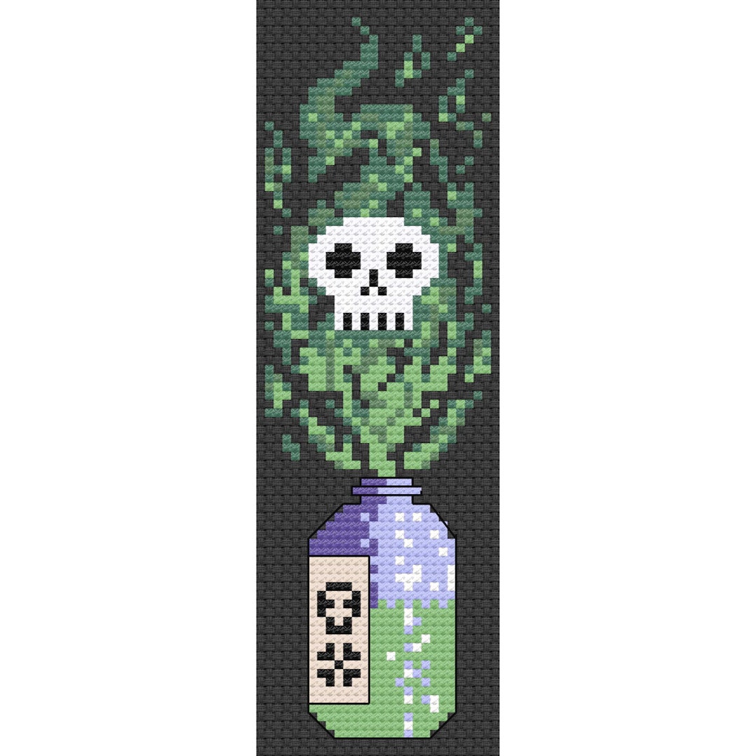 Toxic Potion Bookmark Pattern PDF Green - Etsy