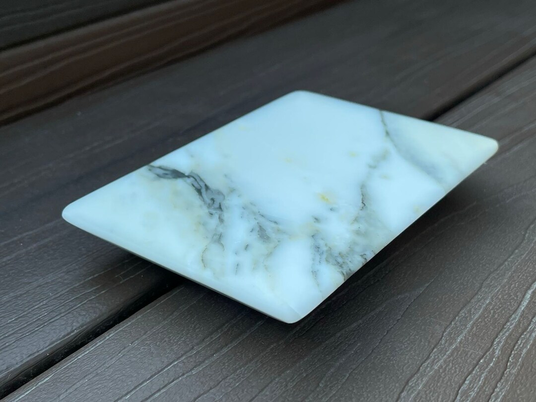 White Marble floating Soap Dish W/ Rounded Corners calacatta Gold - Etsy