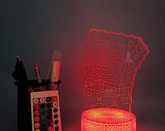 3d Lamp Spongebob - Etsy