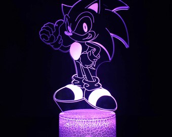 Sonic the Hedgehog Lamp - Etsy