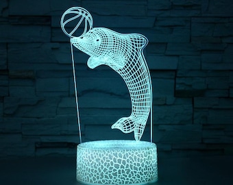 Dolphin Touch Lamp - Etsy