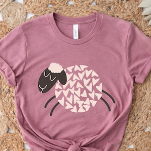 Heart Sheep Shirt, Cute Sheep Shirt, Kids Sheep Shirt, Animal Shirt ...
