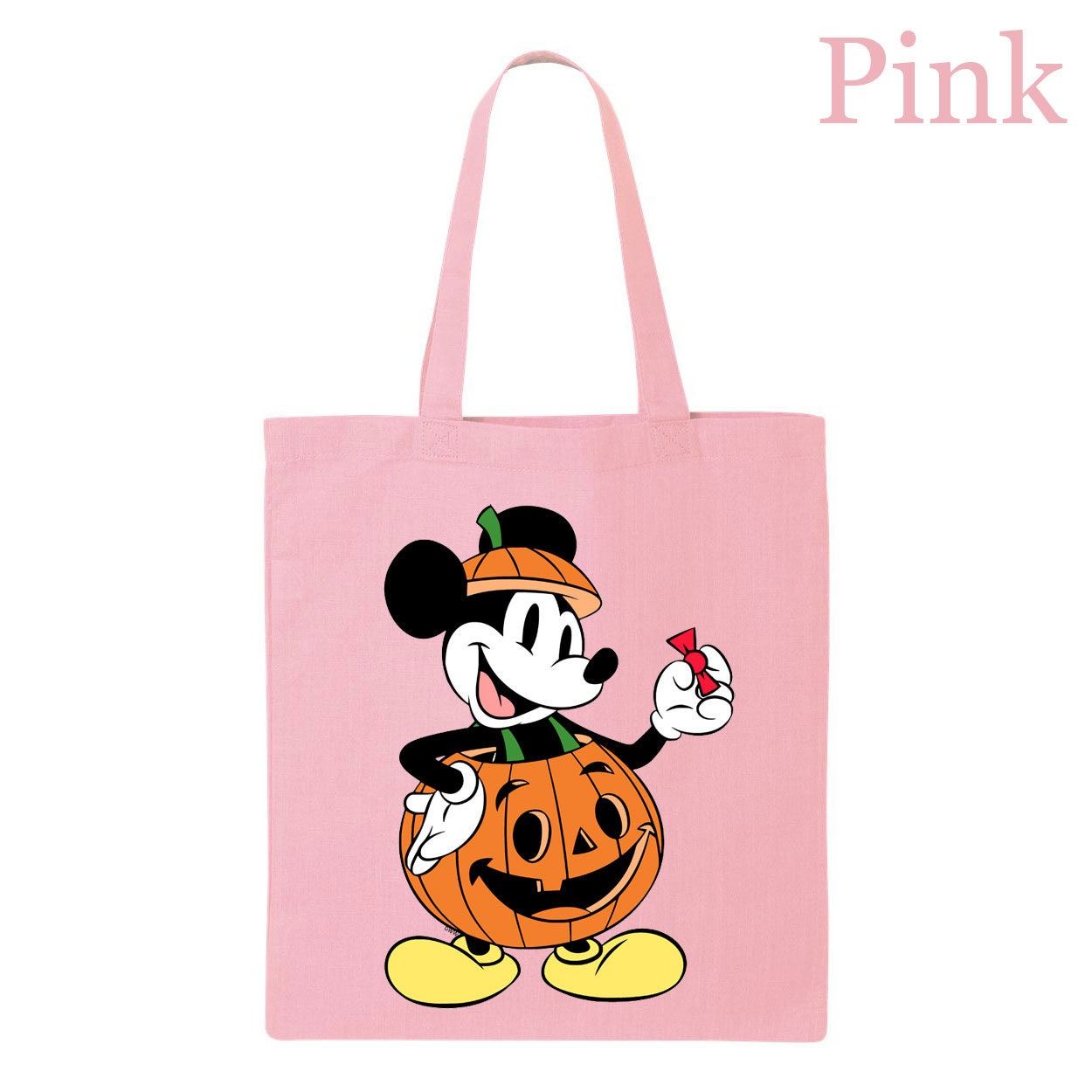 Mickey Pumpkin Tote Bag, Halloween Disney Tote Bag, Trick Or Treat Tote ...