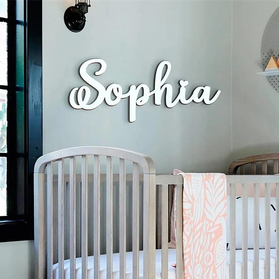 Personalized Custom Wooden Name Sign for Nursery Decor Newborn and ...