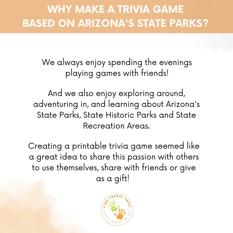 Trivia Game Printable Camping Game Arizona Trivia Printable Trivia Quiz ...