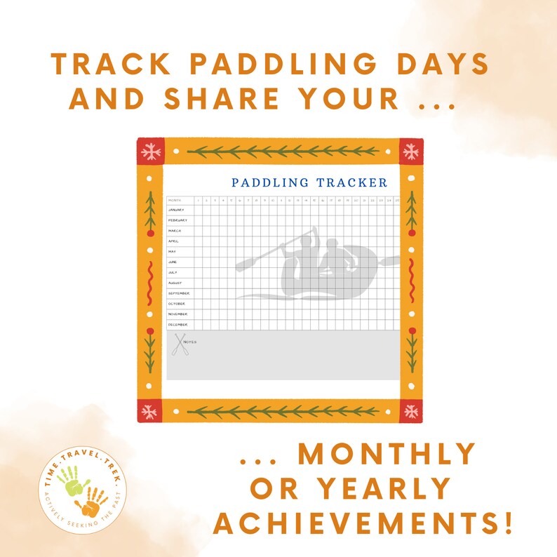 Printable Canoeing Checklist Kayaking Log SUP Journal Canoe Paddling ...