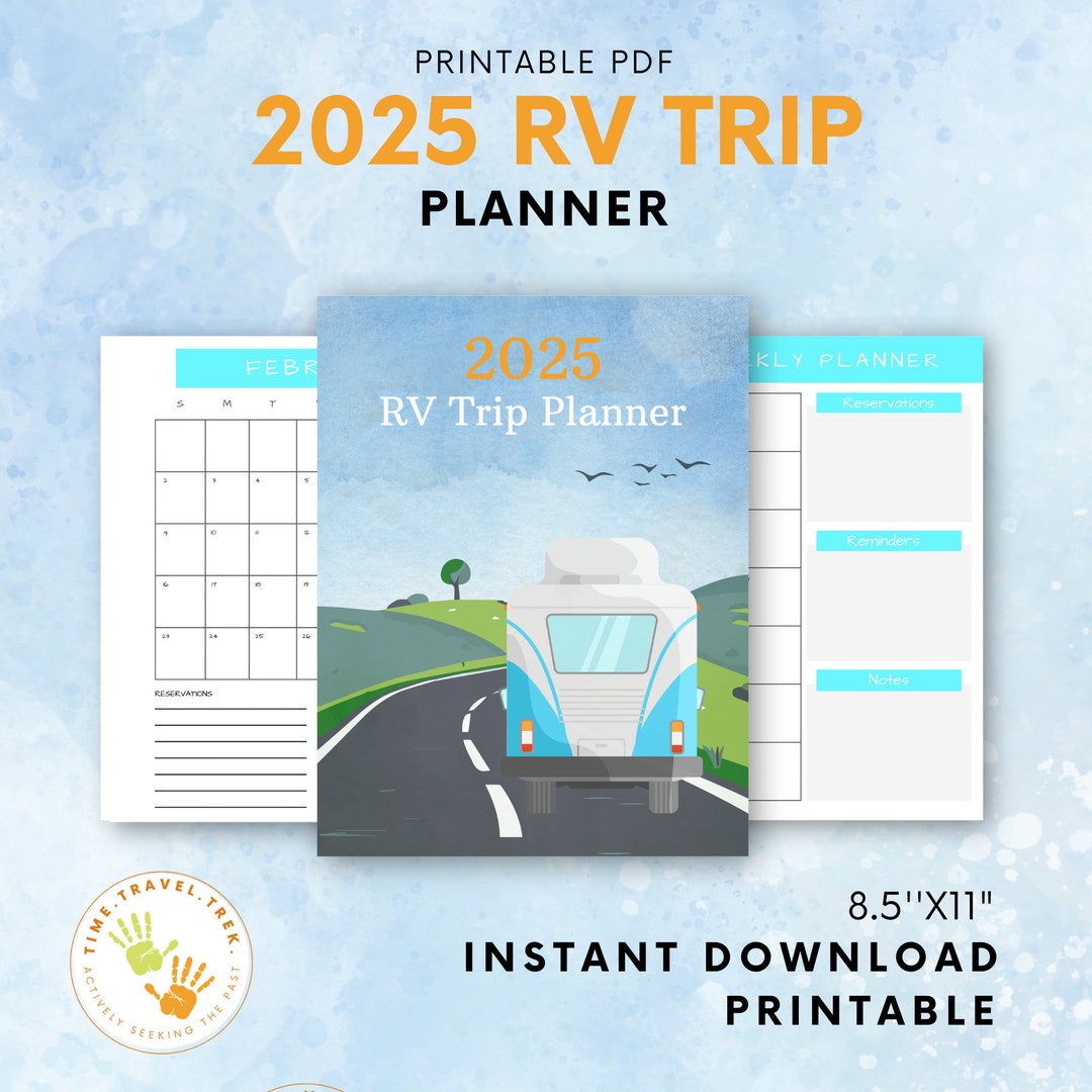 RV Trip Planner | Printable Adventure Planner | Digital Download Travel ...