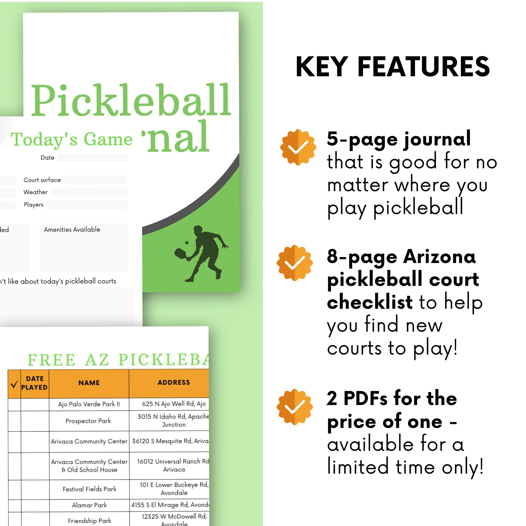 Pickleball Journal Printable Pickle Ball Tracker Father's Day Gift ...