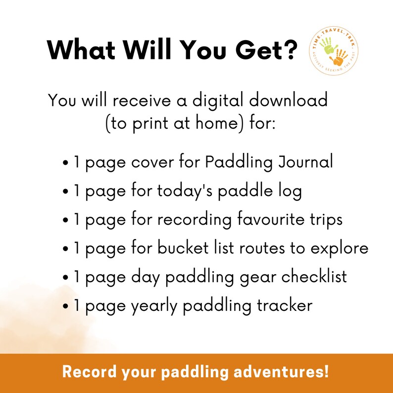Printable Canoeing Checklist Kayaking Log SUP Journal Canoe Paddling ...