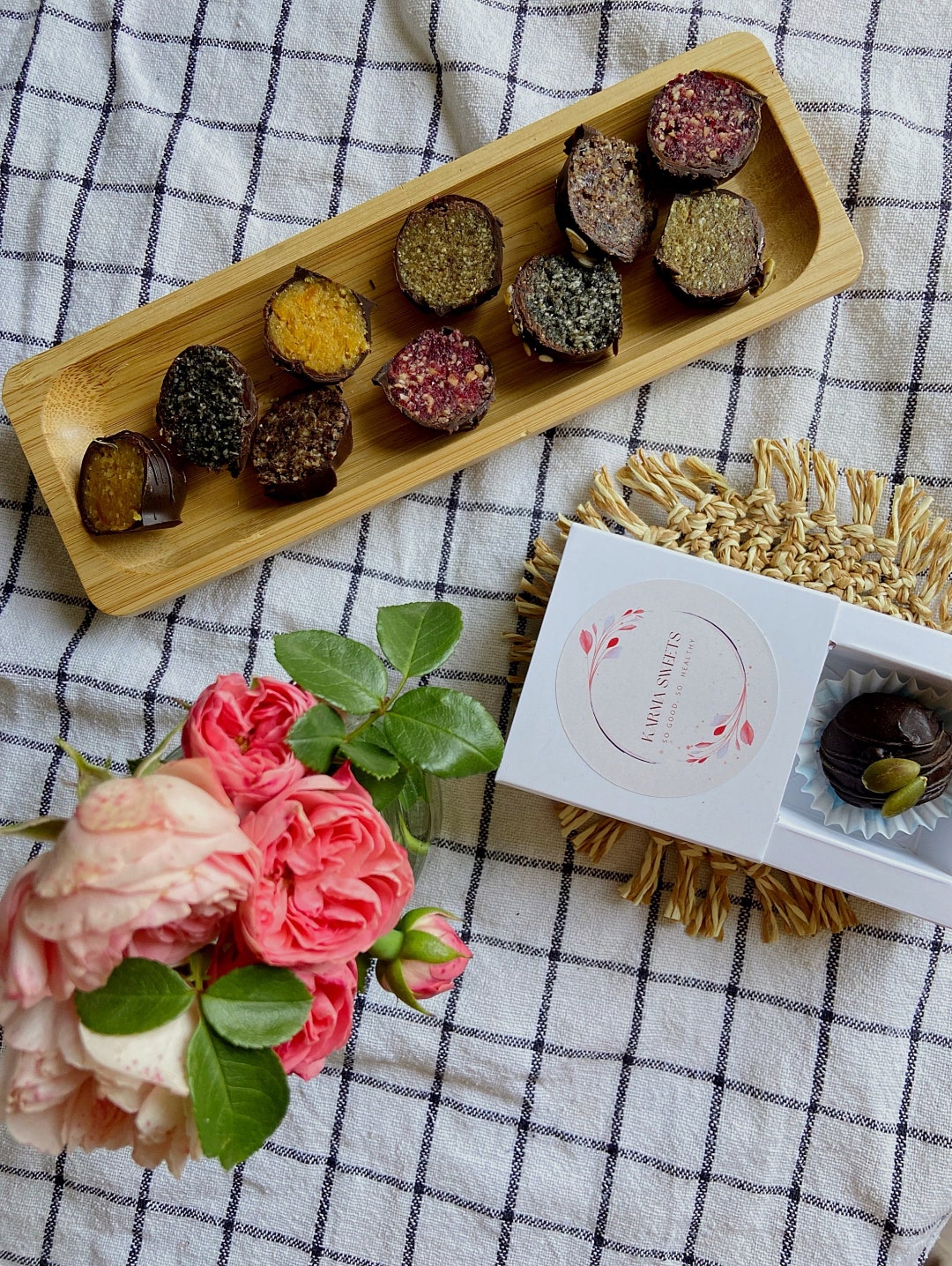 Chocolate Covered Energy Balls in a Gift Box 9 Balls sugar ...