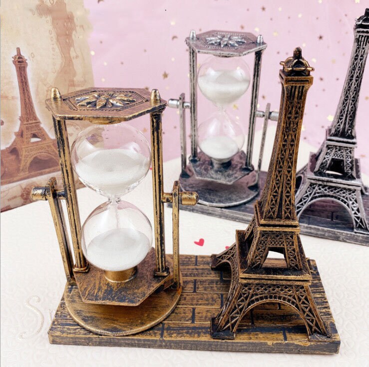 Creative Retro Tower Hourglass Home Office Desk Décor Wooden - Etsy