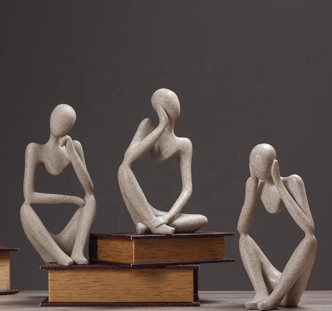 Single Abstract Thinker Sculpture Creative Resin Figurine - Etsy