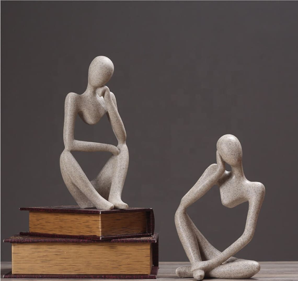 Single Abstract Thinker Sculpture Creative Resin Figurine - Etsy