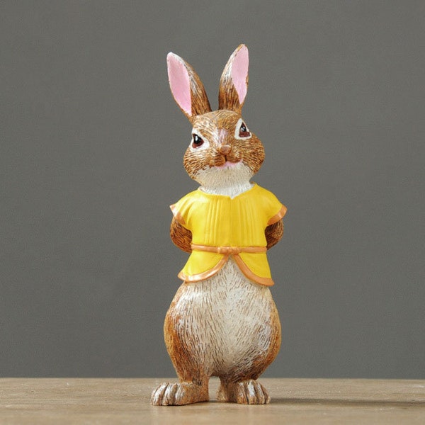 Rabbit Garden Statue - Etsy