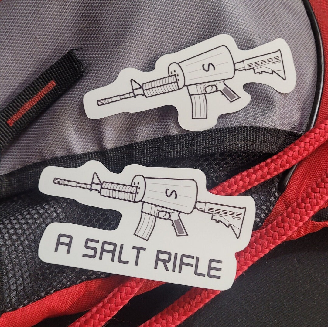 A Salt Rifle Sticker, Funny Gun Sticker, AR Platform Salt Shaker, Gift ...