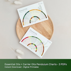 Essential Oils Pendulum Dowsing Chart + Carrier Oils Chart | Pendulum ...