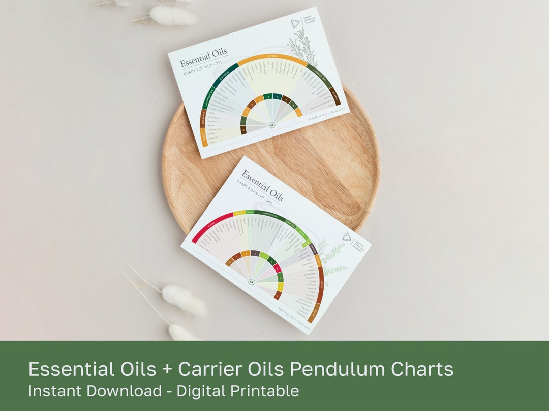 Essential Oils Pendulum Dowsing Chart Carrier Oils Chart - Etsy