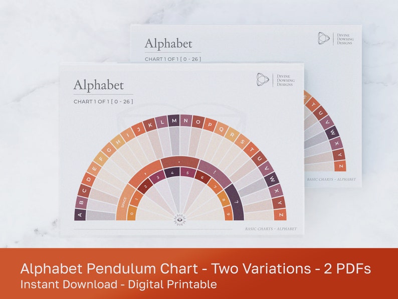 Alphabet Pendulum Dowsing Chart Printable Ouija Board - Etsy