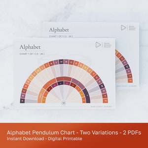 Alphabet Pendulum Dowsing Chart - Printable | Ouija Board Alternative ...