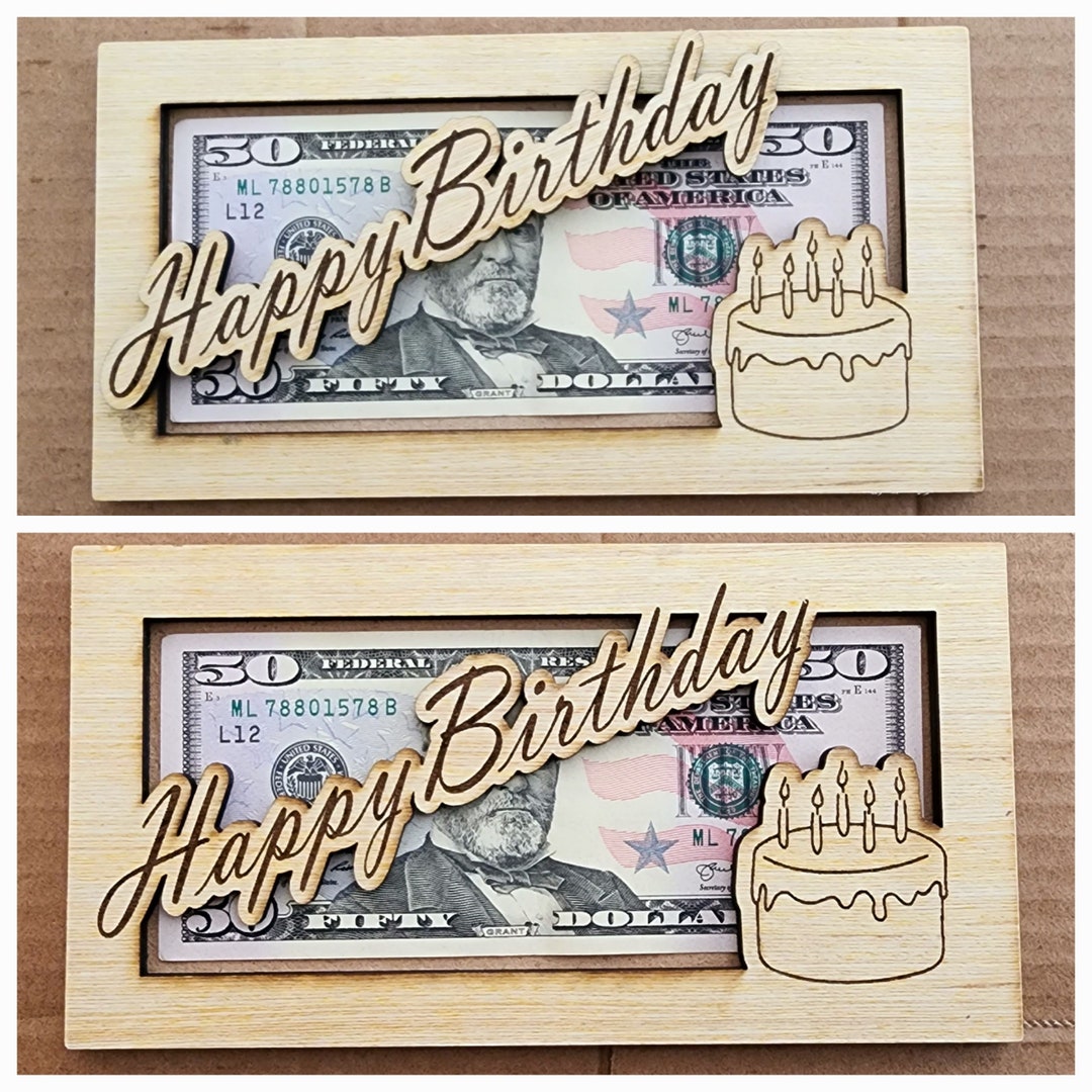 Digital File - Happy Birthday Money Frame (2 Styles) - Etsy