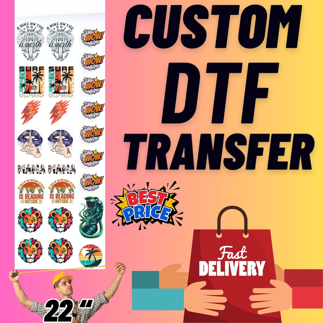 DTF Gang Sheet Transfer, Custom DTF Print, DTF Print Design, Custom ...