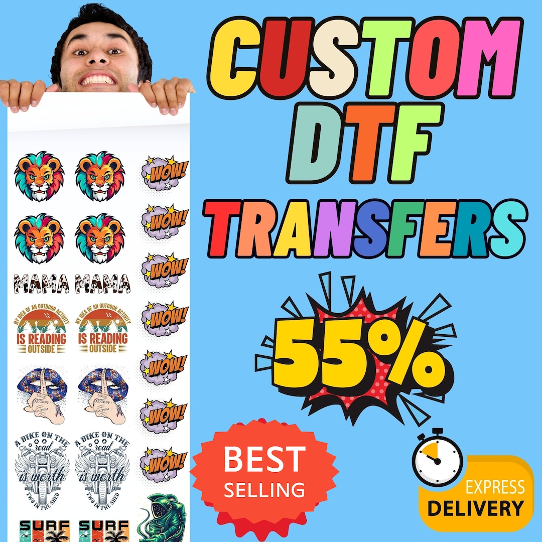 DTF Gang Sheet Transfer, Custom DTF Print, DTF Print Design, Custom ...