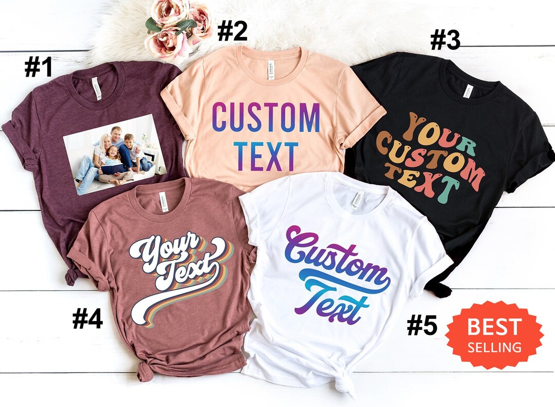 Custom Personalized Text Shirt, Custom Business Logo Shirt, Customize ...