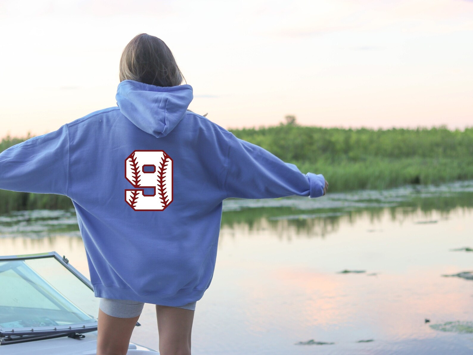 Baseball Custom Number Hoodie, Personalize With Number Hoodie, Baseball ...