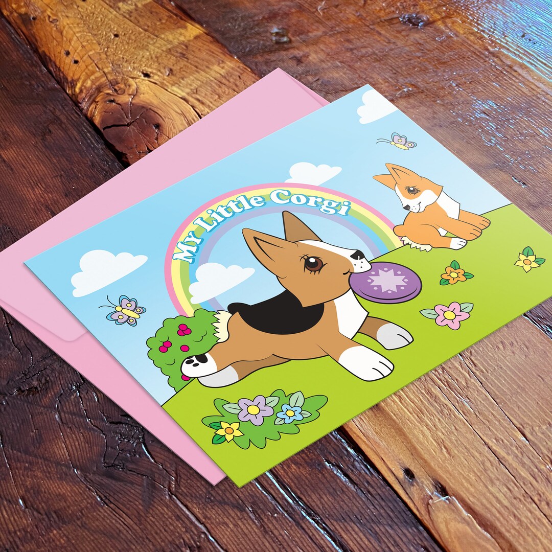 Printable My Little Corgi Greeting Card - Etsy
