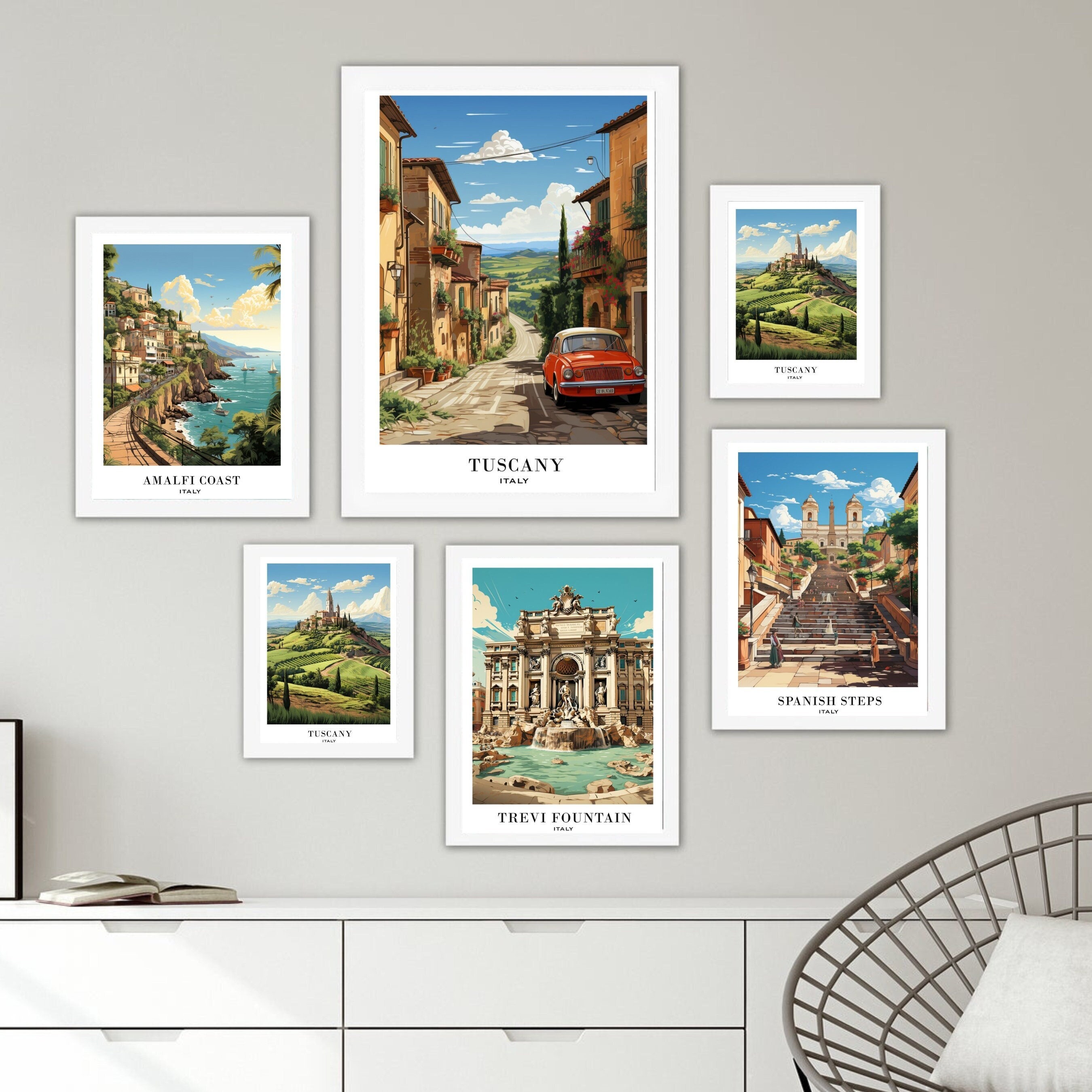14 Italy Famous Travel Place Posters, Italy Travel Posters, Italy ...